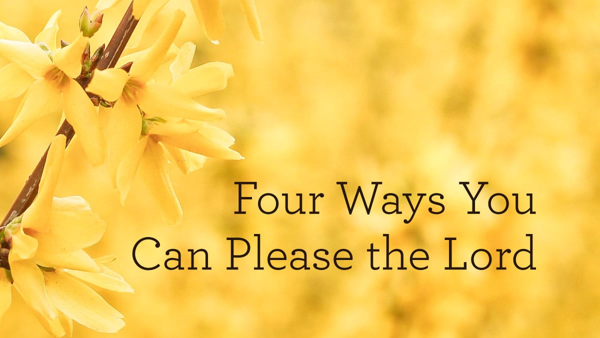 Four Ways You Can Please the Lord