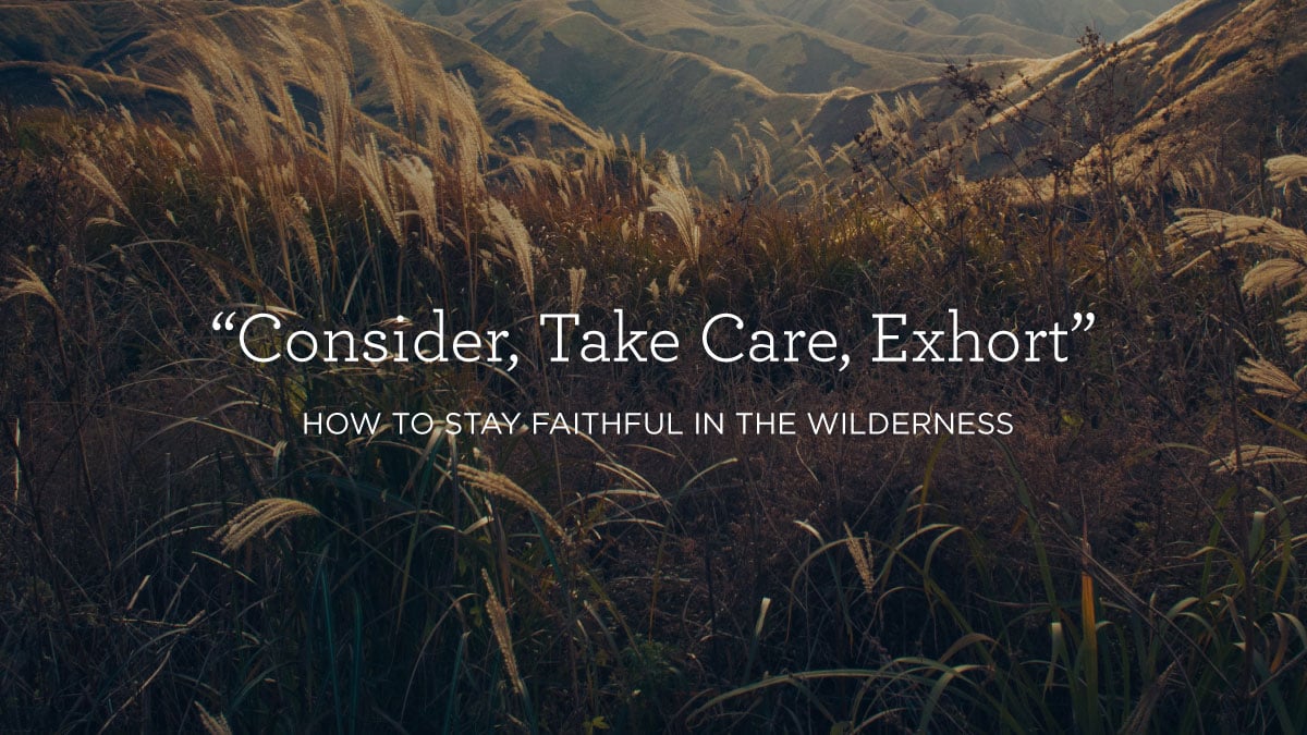 “Consider, Take Care, Exhort”: How to Stay Faithful in the Wilderness